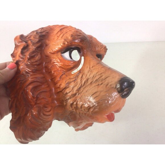 unknown | Holiday | Vintage Halloween Mask Creepy Dog Head Costume ...